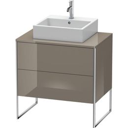 Duravit XSquare Waschtisch-Unterschrank XS492008989 80x53,8x54,8cm, 2 Ausz&uuml;ge, Flannel Grey hochglanz