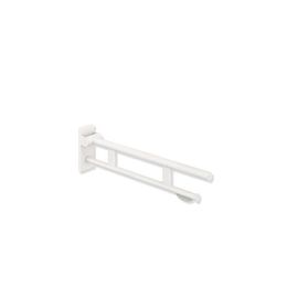 HEWI System 900 Mobiler St&uuml;tzklappgriff 900.50.40860DX Ausladung 850 mm, Edelstahl pulverbeschichtet wei&szlig; tiefmatt, WC-Papierhalter
