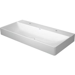 Duravit DuraSquare Waschtisch 2353100072 weiss, 100x47cm, geschliffen, 2 Hahnlöcher
