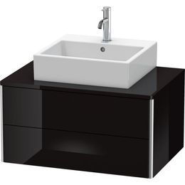 Duravit XSquare Waschtisch-Unterschrank XS491004040 80x40x54,8cm, 2 Schubk&auml;sten, schwarz hochglanz