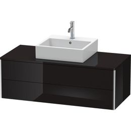 Duravit XSquare Waschtisch-Unterschrank XS491204040 120x40x54,8cm, 2 Schubk&auml;sten, schwarz hochglanz