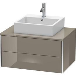 Duravit XSquare Waschtisch-Unterschrank XS491008989 80x40x54,8cm, 2 Schubk&auml;sten, Flannel Grey hochglanz