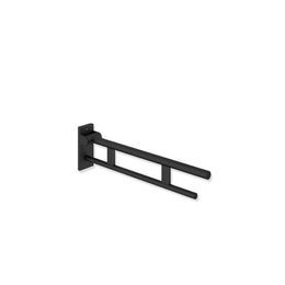 HEWI System 900 Mobiler St&uuml;tzklappgriff 900.50.40360DC Ausladung 750 mm, Edelstahl pulverbeschichtet schwarz tiefmatt