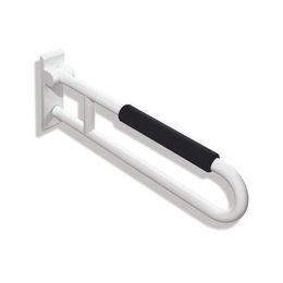 HEWI St&uuml;tzklappgriff Serie 801 8015010199 Ausladung 600 mm, mit Armpolster, reinweiss