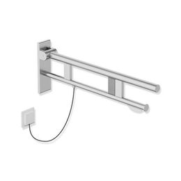 HEWI System 900 St&uuml;tzklappgriff 900.50.187XA Ausladung 700 mm, Edelstahl matt geschliffen, rechts