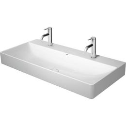 Duravit DuraSquare Waschtisch 2353100043 weiss, 100x47cm, 2 Hahnl&ouml;cher, ohne &Uuml;berlauf