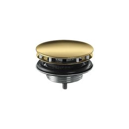 Hansgrohe Ablaufgarnitur 51301990 nicht verschlie&szlig;bar, f&uuml;r Waschbecken, polished gold optic
