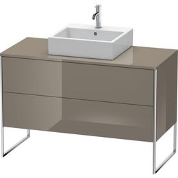 Duravit XSquare Waschtisch-Unterschrank XS492208989 120x53,8x54,8cm, 2 Ausz&uuml;ge, Flannel Grey hochglanz