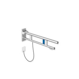 HEWI System 900 St&uuml;tzklappgriff 900.50.127XA Ausladung 750 mm, Edelstahl matt geschliffen, links