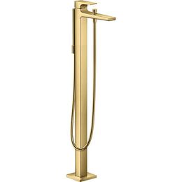 Hansgrohe Metropol Fertigmontageset 32532990 Wannen-Einhebelmischer, bodenstehend, Ausladung 235 mm, polished gold optic