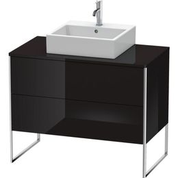Duravit XSquare Waschtisch-Unterschrank XS492104040 100x53,8x54,8cm, 2 Ausz&uuml;ge, schwarz hochglanz