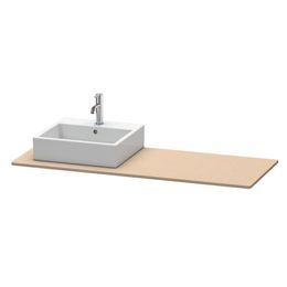 Duravit XSquare Konsole XS060GL7575 140x55cm, mit 1 Ausschnitt, links, Leinen