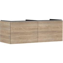 Hansgrohe Xelu Q Waschtischunterschrank 54068700 1360x485x550mm, 2 Schubk&auml;sten, Eiche Natur, mattwei&szlig;