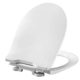 Pressalit Projecta D Solid Pro WC-Sitz 1004011-DG4925 mit Deckel, Absenkautomatik, wei&szlig; polygiene, Kombi-Scharnier DG4, Edelstahl