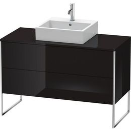 Duravit XSquare Waschtisch-Unterschrank XS492204040 120x53,8x54,8cm, 2 Ausz&uuml;ge, schwarz hochglanz