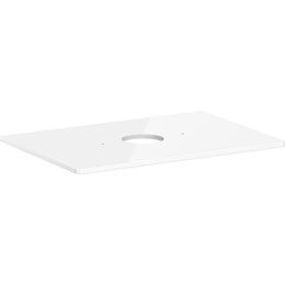 Hansgrohe Xelu Q Konsole 54113050 780 x 550 mm, Ausschnitt mittig, Aufsatzwaschtisch ohne Hahnloch, wei&szlig; hochglanz