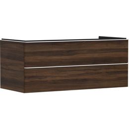 Hansgrohe Xelu Q Waschtischunterschrank 54085700 1180x485x550mm, 2 Schubk&auml;sten, Nussbaum dunkel, mattwei&szlig;