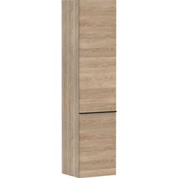 Hansgrohe Xelu Q Hochschrank 54141670 370x400x1650mm, T&uuml;ranschlag rechts, Eiche Natur, mattschwarz