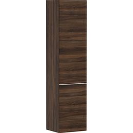 Hansgrohe Xelu Q Hochschrank 54138700 370x400x1650mm, T&uuml;ranschlag links, Nussbaum dunkel, mattwei&szlig;