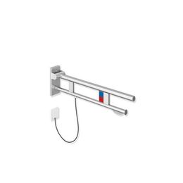 HEWI System 900 St&uuml;tzklappgriff 900.50.135XA Ausladung 750 mm, Edelstahl matt geschliffen, links