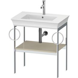Duravit White Tulip Waschtisch-Konsole WT4546BH3H3 68,4 x 45 cm, Taupe Hochglanz, bodenstehend, Metall, 2 Handtuchhalter