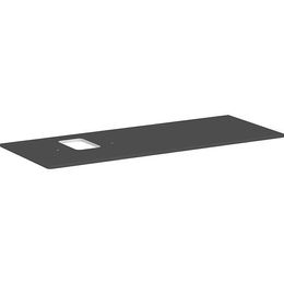 Hansgrohe Xelu Q Konsole 54123910 1360 x 550 mm, Ausschnitt links, Aufsatzwaschtisch mit Hahnloch, diamantgrau matt