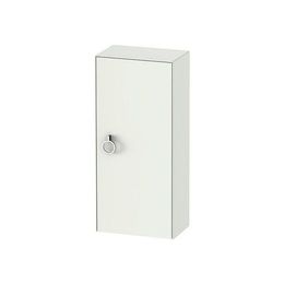 Duravit White Tulip Halbhochschrank WT1323L3939 40 x 24 cm, Nordic Wei&szlig; Seidenmatt, 1 T&uuml;re links mit Griff, 2 Glasfachb&ouml;den