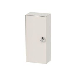 Duravit White Tulip Halbhochschrank WT1323L3939 40 x 24 cm, Nordic Wei&szlig; Seidenmatt, 1 T&uuml;re links mit Griff, 2 Glasfachb&ouml;den