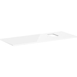 Hansgrohe Xelu Q Konsole 54124050 1360 x 550 mm, Ausschnitt rechts, Aufsatzwaschtisch mit Hahnloch, wei&szlig; hochglanz