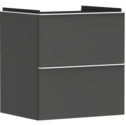 Hansgrohe Xelu Q Waschtischunterschrank 54024700 580x605x475mm, 2 Schubladen, diamantgrau matt, mattwei&szlig;