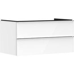 Hansgrohe Xelu Q Waschtischunterschrank 54078000 980x485x550mm, 2 Schubkästen, weiß hochglanz, chrom