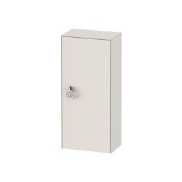 Duravit White Tulip Halbhochschrank WT1323R3939 40 x 24 cm, Nordic Wei&szlig; Seidenmatt, 1 T&uuml;re rechts mit Griff, 2 Glasfachb&ouml;den