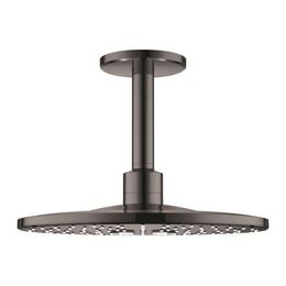 Grohe Rainshower Kopfbrauseset 26477A00 hard graphite, mit Deckenauslass 142mm, 2 Stahlarten