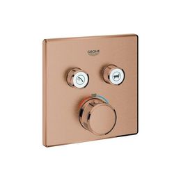 Grohe Grohtherm Smartcontrol Fertigmontageset 29124DL0 warm sunset geb&uuml;rstet, eckig, UP-Thermostat, 2 Absperrventile