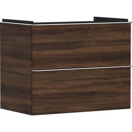 Hansgrohe Xelu Q Waschtischunterschrank 54030000 780x605x475mm, 2 Schubladen, Nussbaum dunkel, chrom