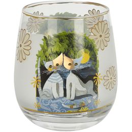 Windlicht Goebel "Windlicht R. Wachtmeister -Al chiaro di luna", bunt, B:8,5cm H:9,5cm T:8,5cm, Glas, Kerzenhalter, Windlicht