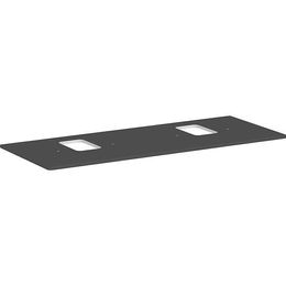 Hansgrohe Xelu Q Konsole 54125910 1360 x 550 mm, 2 Ausschnitte, Aufsatzwaschtisch mit Hahnloch, diamantgrau matt