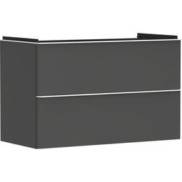 Hansgrohe Xelu Q Waschtischunterschrank 54032700 980x605x475mm, 2 Schubladen, diamantgrau matt, mattwei&szlig;