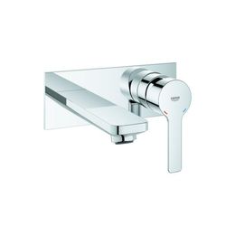 Grohe Lineare Waschtischarmatur 19409001 chrom, 2-Loch-Wandarmatur, 149mm Ausladung