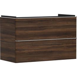 Hansgrohe Xelu Q Waschtischunterschrank 54034000 980x605x475mm, 2 Schubladen, Nussbaum dunkel, chrom
