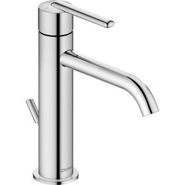 Duravit Balcoon Waschtischarmatur M BA1023001010 FreshStart und MinusFlow, Ausladung 138mm, mit Zugstangen-Ablaufgarnitur, chrom Hochglanz
