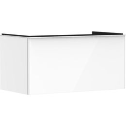 Hansgrohe Xelu Q Waschtischunterschrank 54058700 980x485x550mm, mit Schubkasten, wei&szlig; hochglanz, mattwei&szlig;