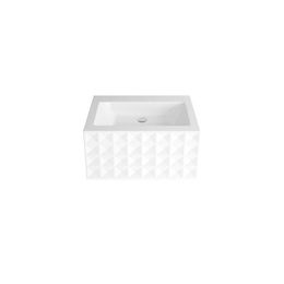 Bette Loft Wand-Waschtisch A230-056SWV4A 81,5x51x10cm, 4-reihig, ohne Hahnloch, schwarz gl&auml;nzend