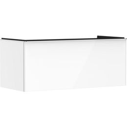 Hansgrohe Xelu Q Waschtischunterschrank 54062000 1180x485x550mm, Schubkasten, wei&szlig; hochglanz, chrom
