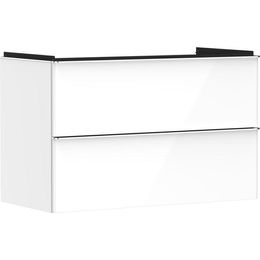 Hansgrohe Xelu Q Waschtischunterschrank 54031000 980x605x475mm, 2 Schubladen, wei&szlig; hochglanz, chrom