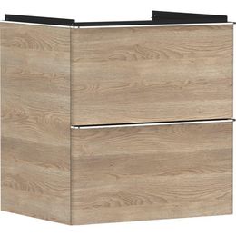 Hansgrohe Xelu Q Waschtischunterschrank 54025000 580x605x475mm, 2 Schubladen, Eiche Natur, chrom