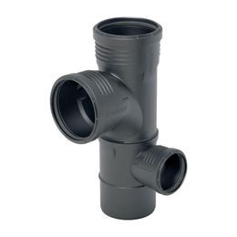 Geberit Silent PP Kombibogeneckabzweig 390562141 DN 100/90/50, 87,5Grad, rechts, schalloptimiert