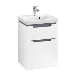 Villeroy & Boch Villeroy & Boch Subway 2.0 Waschtisch-Unterschrank A90610MS 44x59x35,2cm, 2 Ausz&uuml;ge, Griff chrom, wei&szlig; matt