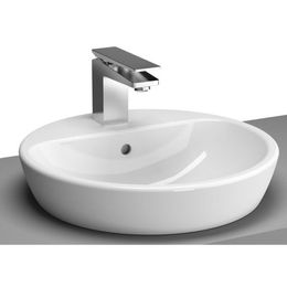 Vitra Metropole Aufsatz-Waschtisch 5941B003-0001 wei&szlig;, mit &Uuml;berlauf, 44,5x45cm, rund, mit Hahnloch