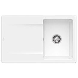 Villeroy & Boch Villeroy & Boch Siluet Einbausp&uuml;le 333401KG mit Ablaufgarnitur und Handbet&auml;tigung, Snow White